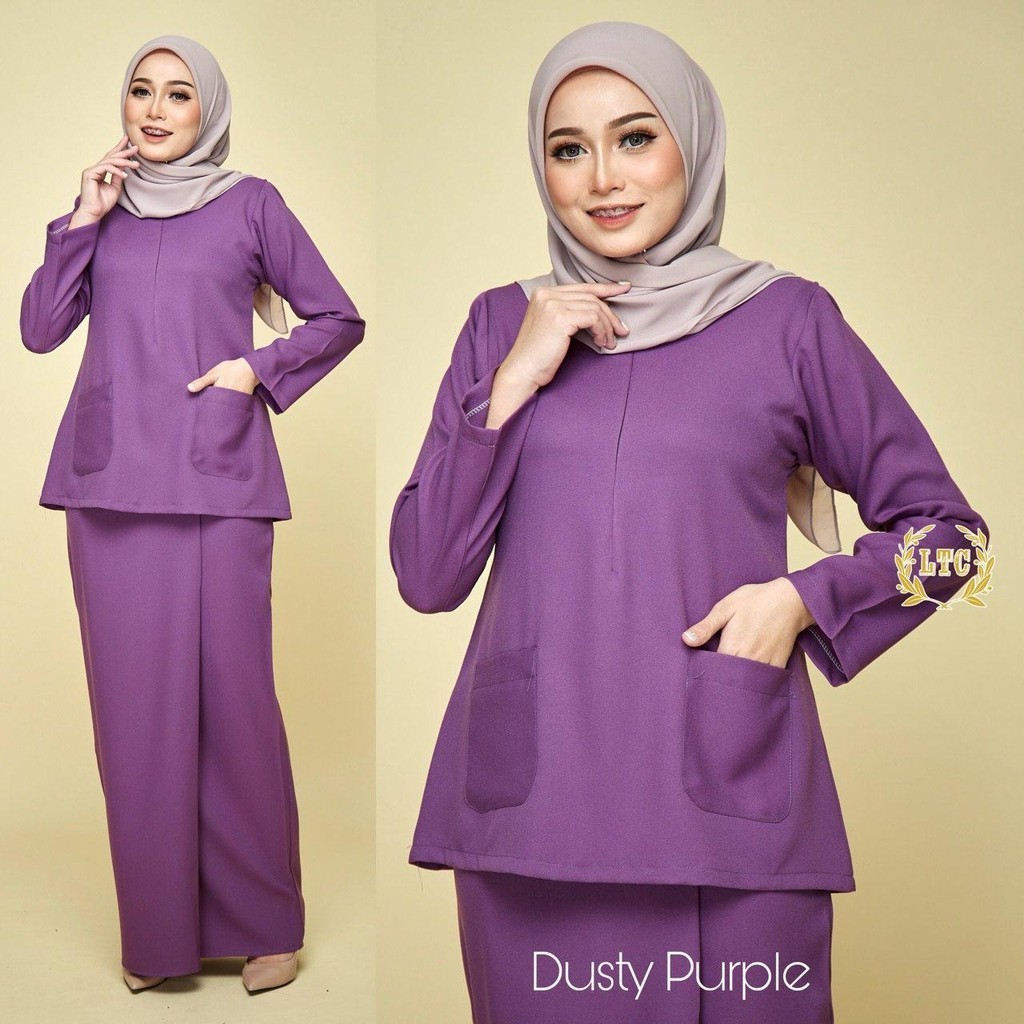 BAJU KURUNG KEDAH POKET KURUNG PLUS SIZE COMO LTT MUSTARD DUSTY GREEN ...