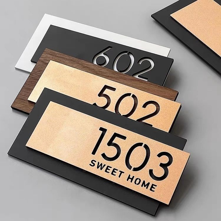 Door Plate Nombor Rumah No Plat Wood Sign Signage Custom Papan Tanda ...