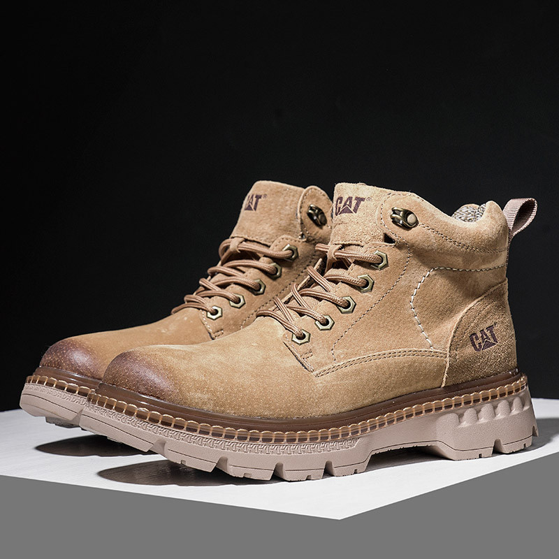 Ready Stock Daigou CAT Carter Boots Overall Boots Suede Genuine Leather ...