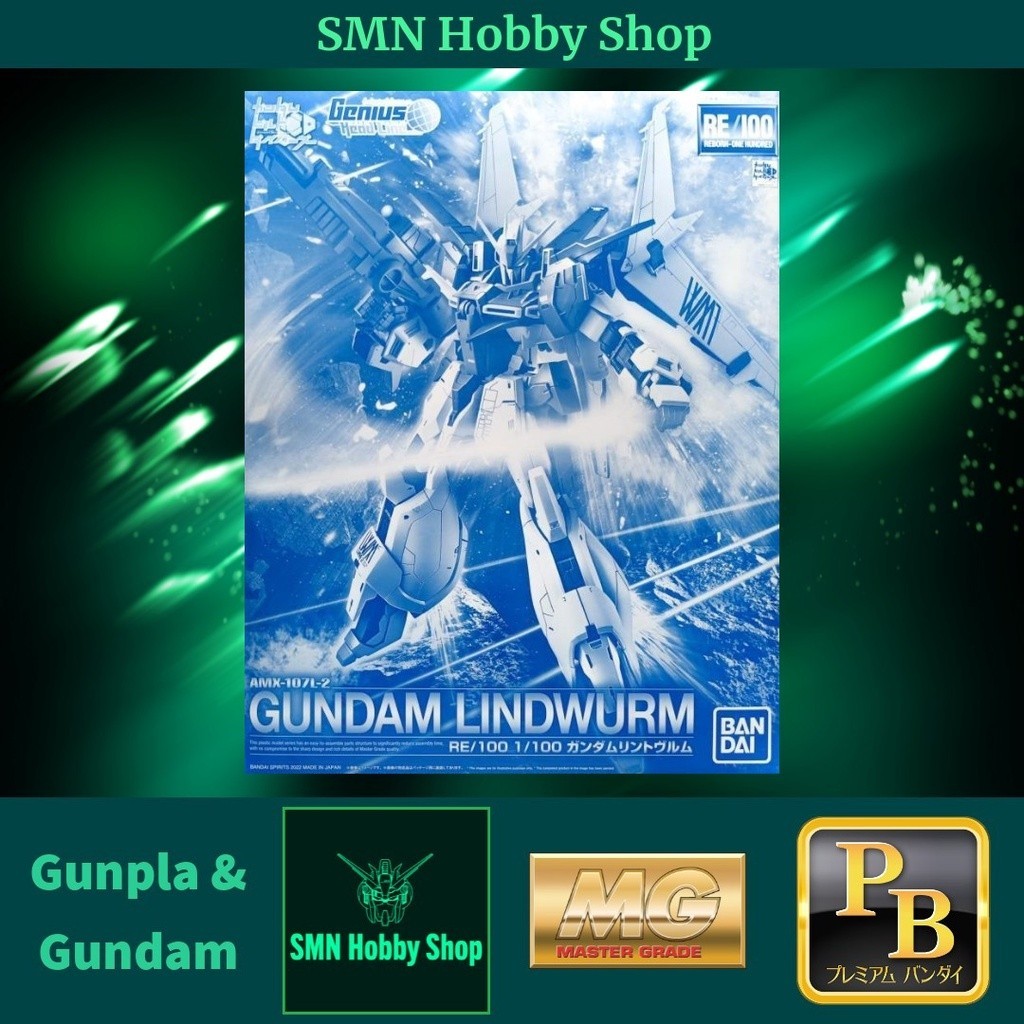 MG/RE Reborn-One-Hundred 1/100 AMX-107L-2 Gundam Lindwurm Toys Plastic ...