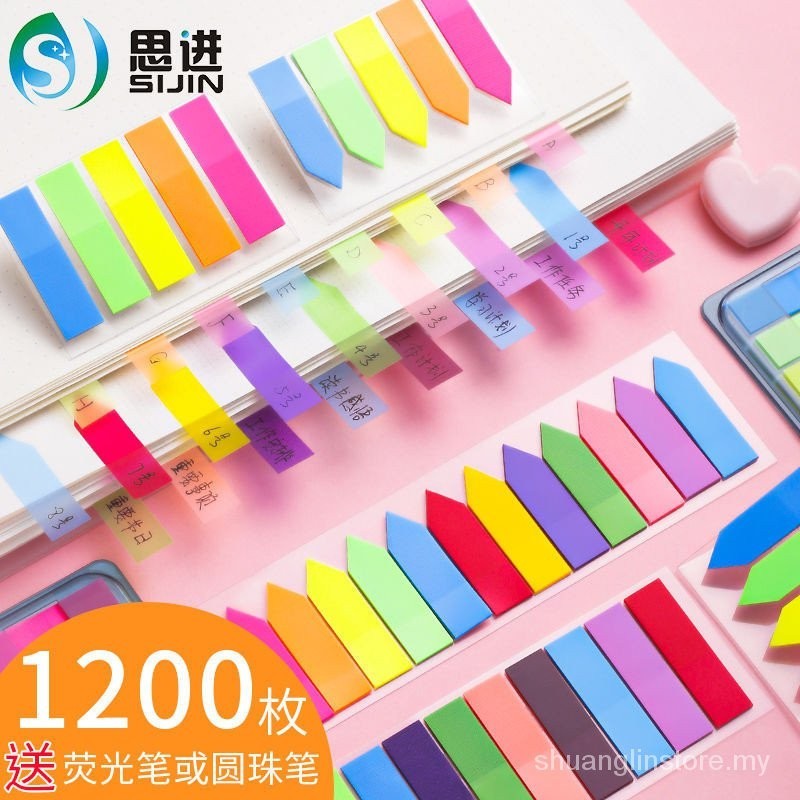 Fluorescent Film Instruction Label Sticker Notebook Classification ...