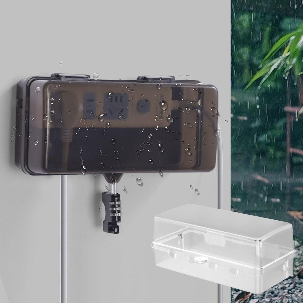 Anti-theft Weatherproof Extension Lead Cover, Plug Box, Portable ...