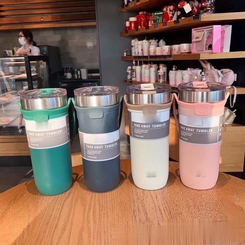 B2U Tumbler Cup 550ml or 710ml Coffee Cup 304 Stainless Steel Vacuum Flask Thermos Mug Water ...