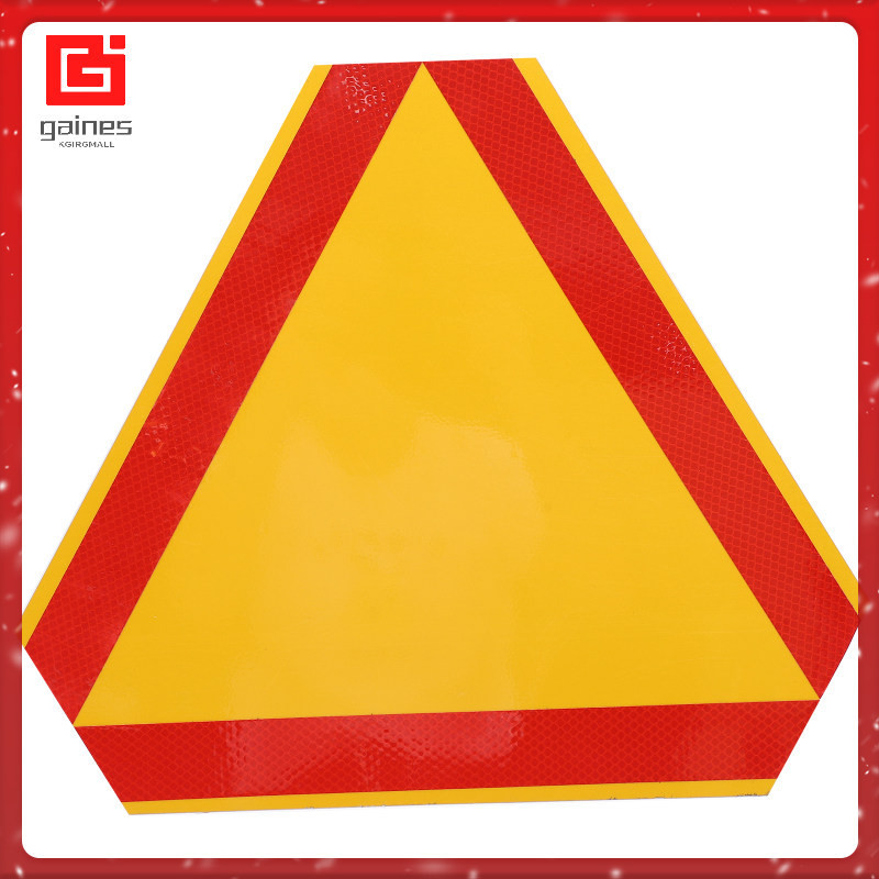Orange Triangle Sign Utv Safety Tractor Triangular Reflective Plate ...