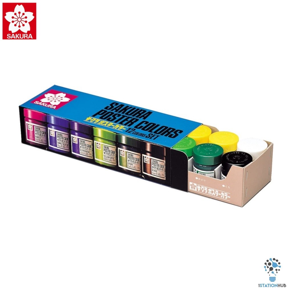 Sakura Poster Colours 30ml - Set of 12 Colours | Gouache Painting ...