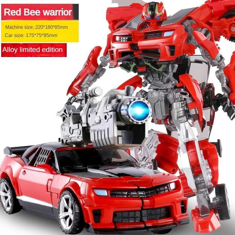 Transforming bumblebee kid toy convertible car to robot machine sport ...
