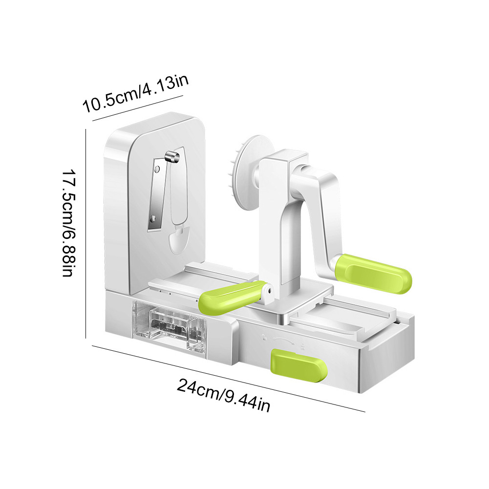 Foldable Vegetable Spiralizer with Extra Blade Box Spiral Slicer Veggie ...
