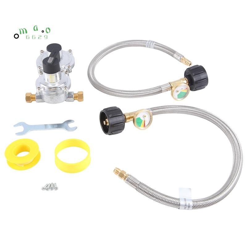 1Set RV Propane Regulator with Hose Heavy Duty 2-Tank 2-Stage Auto ...