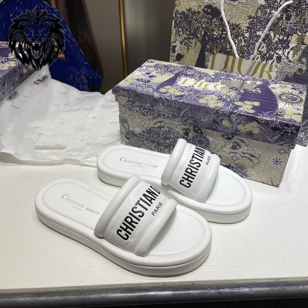 Dior 2024 New Style Summer Influencer Flat Slippers Women Outer Wear ...