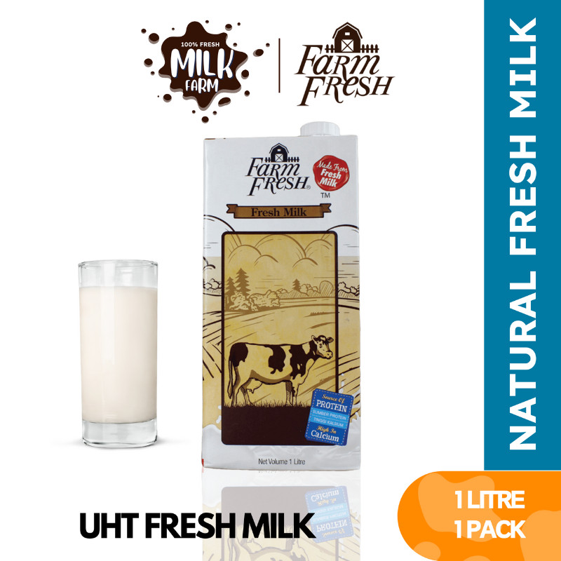 Milk Farm | Farm Fresh UHT Natural Fresh Milk 1000ml x 1pack | Shopee ...
