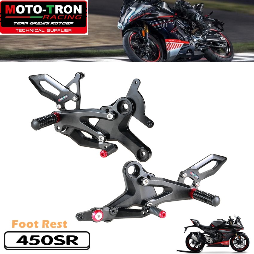 MOTO-TRON Motorcycle CNC Adjustable Rear Set Rearsets Footrest Foot ...