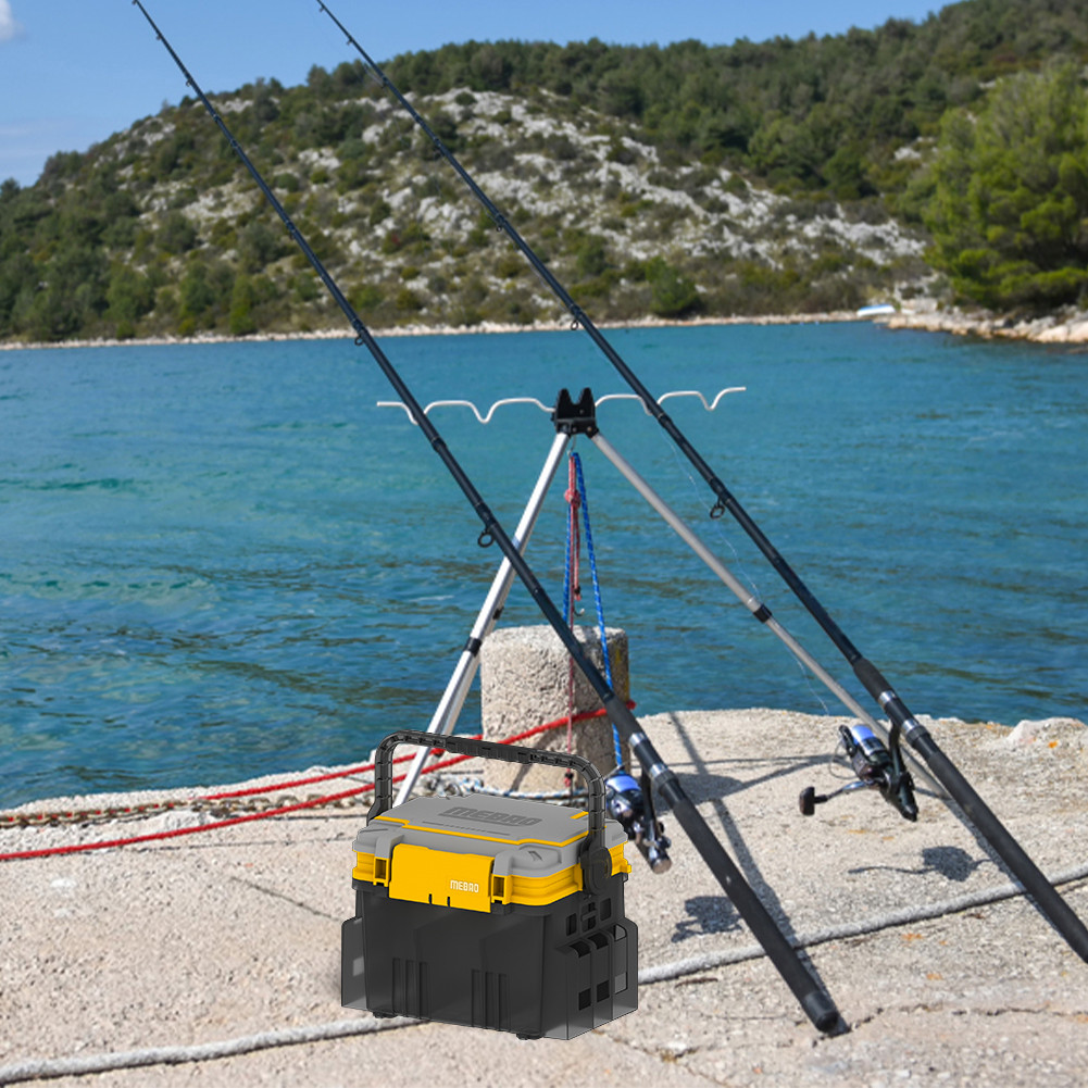 Stok Klang MEBAO MB-709 20L Double Layer Fishing Tackle Box Plastic ...