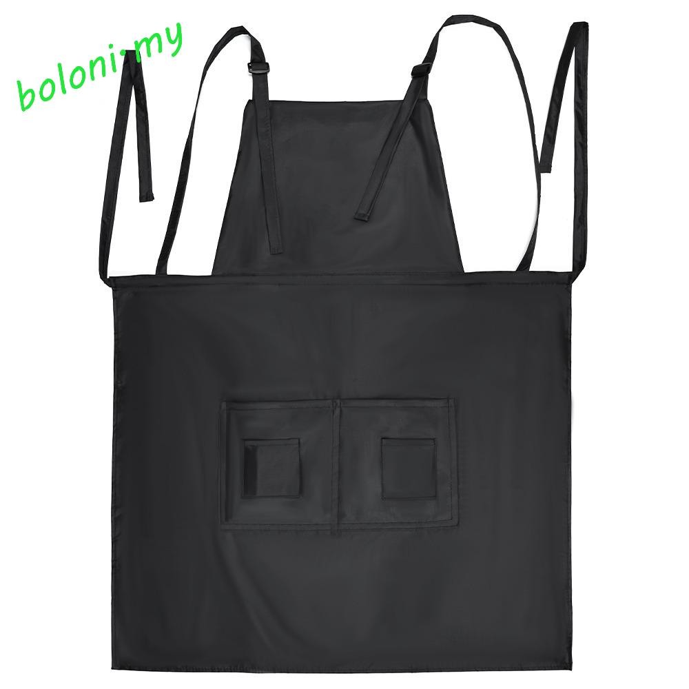 [COD] Professional Stylist Apron, Black Hair Dyeing Haircuts Cloth Wrap ...