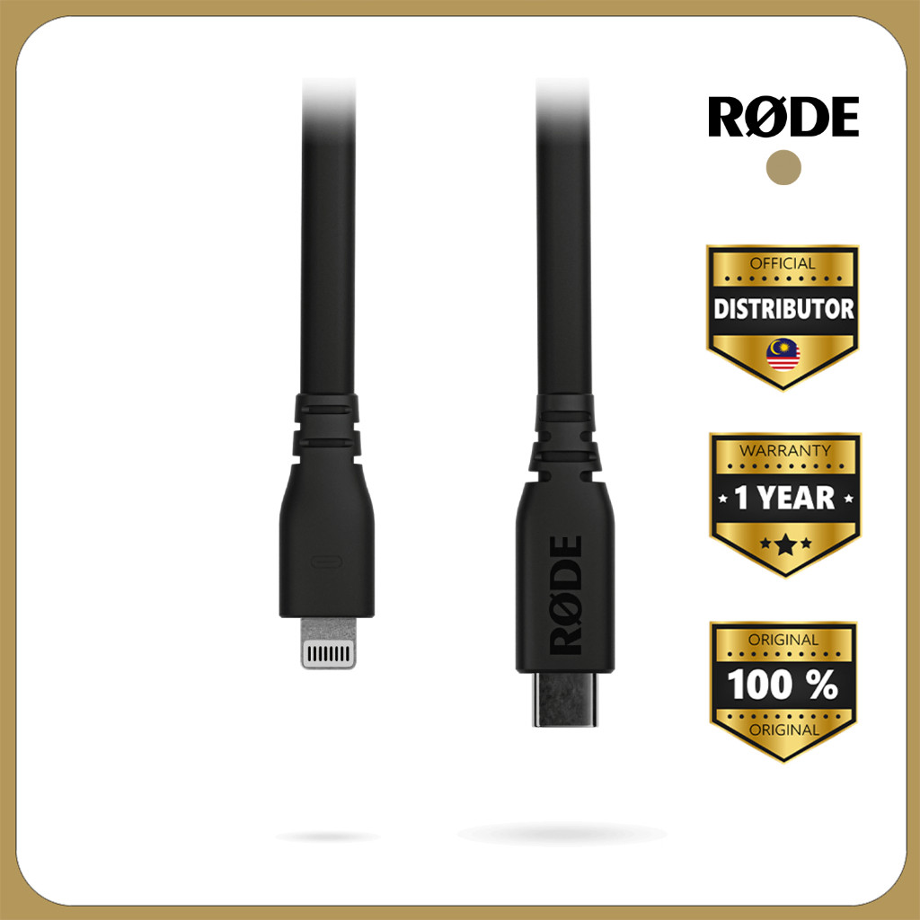 RODE SC19 Lightning Accessory Cable / 150cm Cable (USB-C to Lightning ...