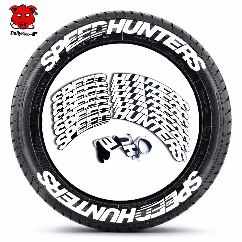 Car Tire Decals Car Tuning Universal 3D Permanent PVC joined Tire Decor ...