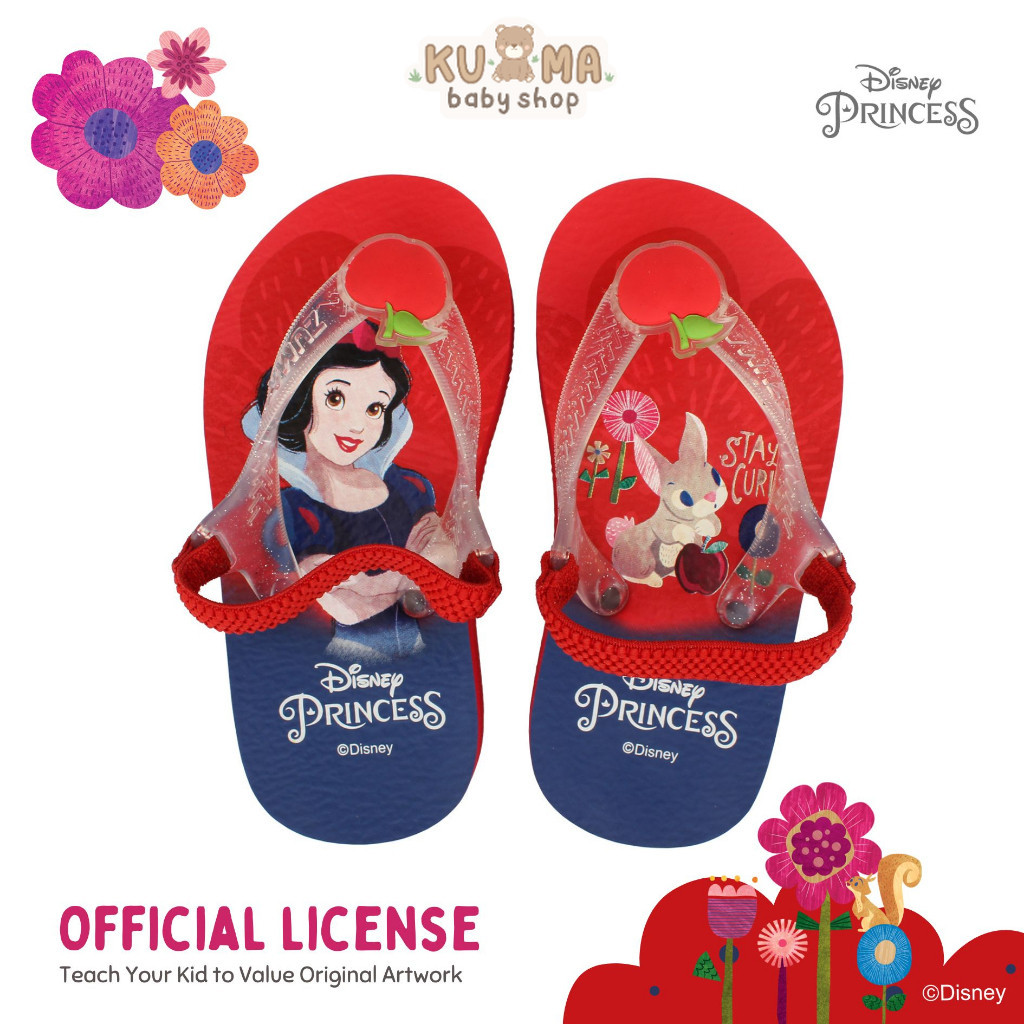 MERAH Zuma Baby x Disney Princess Snow White Red, Baby Flip Flops ...