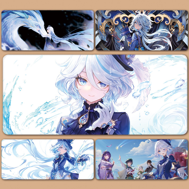 Genshin Impact Focalors Furina Mouse Pad Large Computer Laptop Non-slip ...
