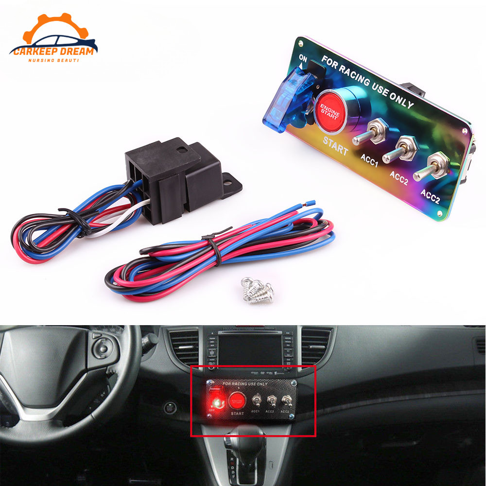 Universal Car Auto Switch Pane Racing 12V Ignition Toggle Switch Panel ...