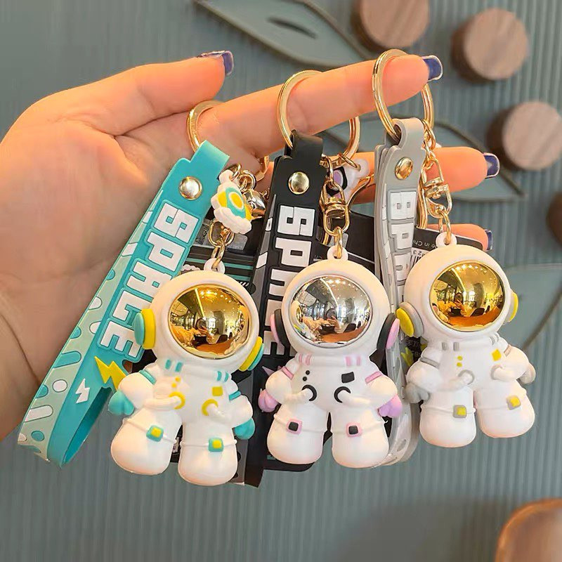 2023 Car Cartoon Keychain Key Chain Ring with Label Belt Astronaut Axia ...