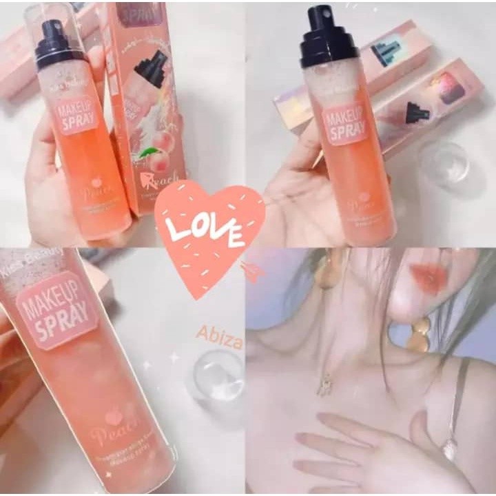 [FASTSHIPPING] KISS BEAUTY MAKEUP SPRAY PEACH FIXED MAKEUP SPRAY FRESH ...