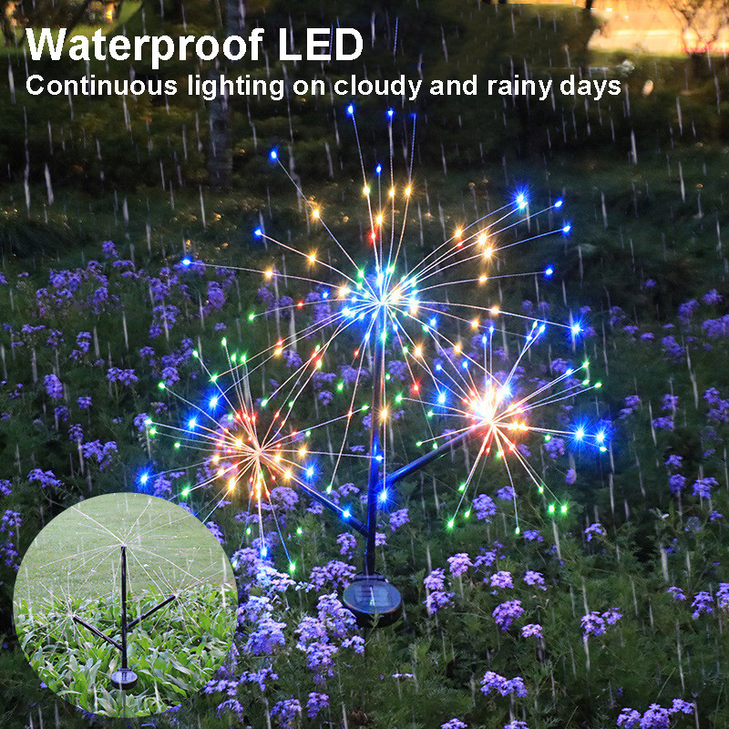 3 in 1 Solar Light 210 LED Dandelion Lights Lampu Raya Outdoor Garden Decoration Waterproof ...