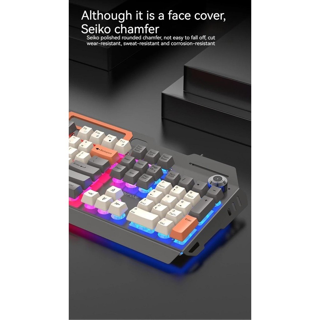 Xuan Silver Fox K90 Mechanical Touch Metal Keyboard And Mouse Set 104 ...