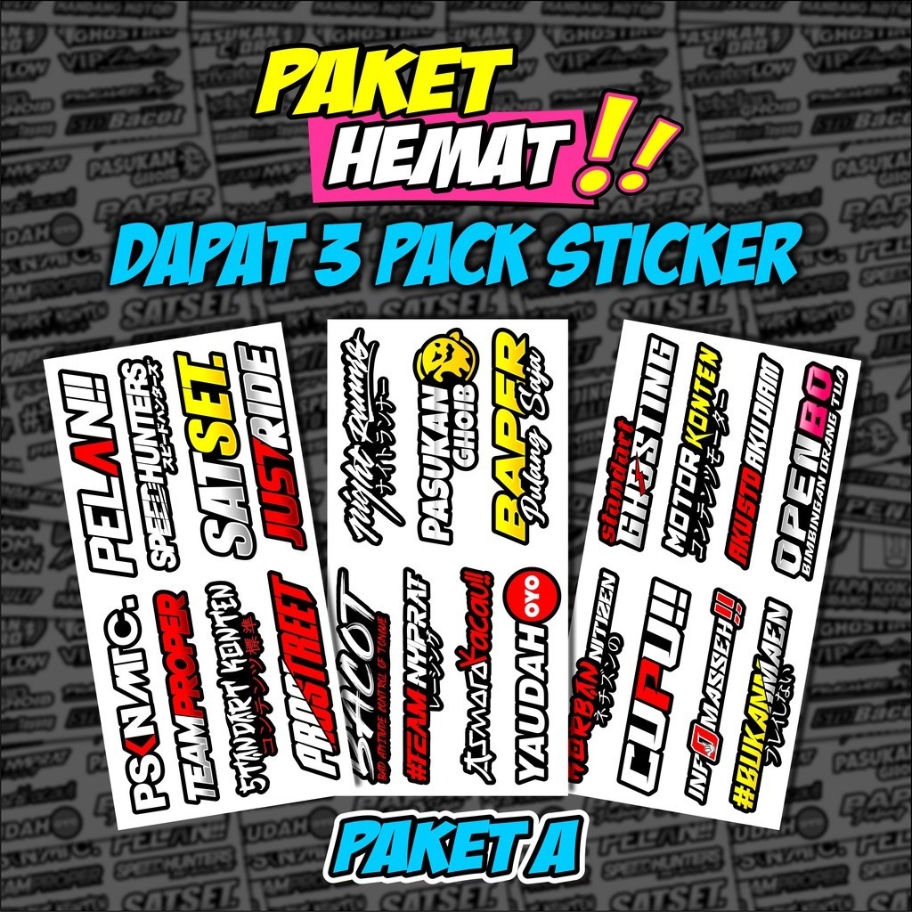 Sticker pack Print & Cut Racing cutting stickers all pack Motorcycle ...