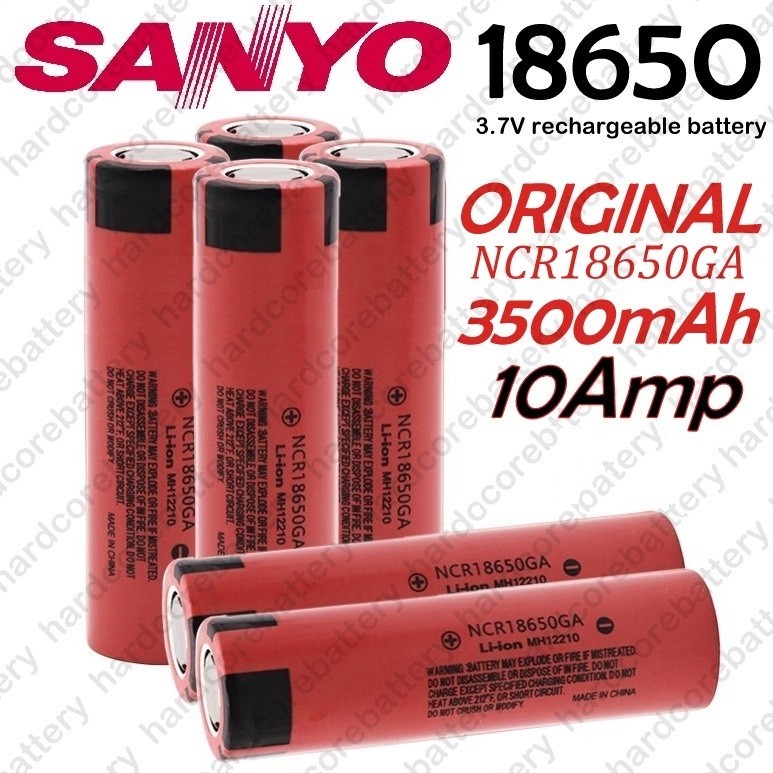 ORIGINAL SANYO NCR18650 GA 18650 3500mAh 3.7V Li ion Lithium ...