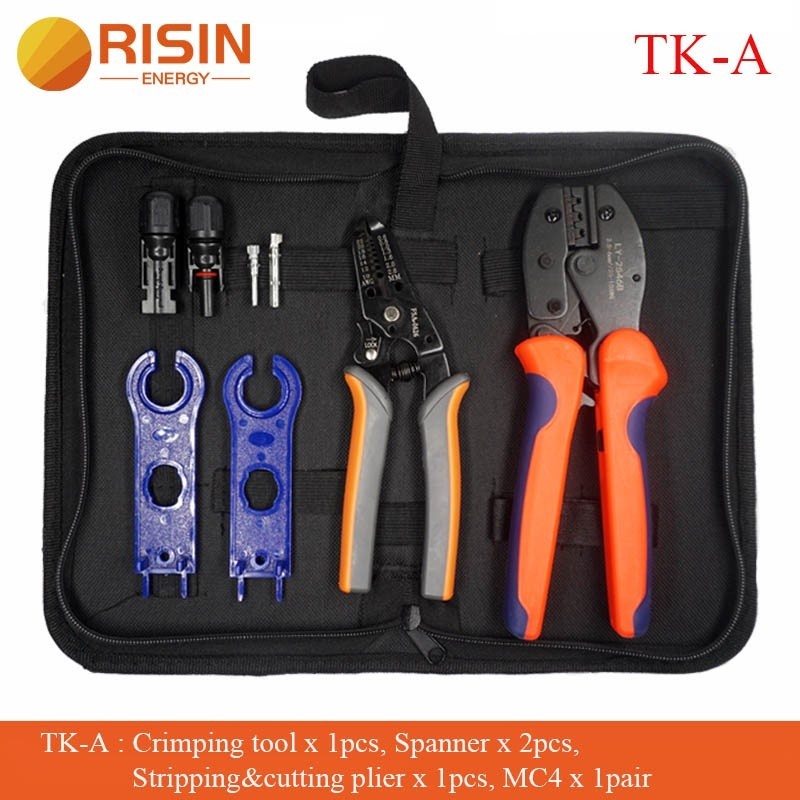 PV Solar MC4 Tool Set kits Bag For MC4 Multifunction Including Crimping ...