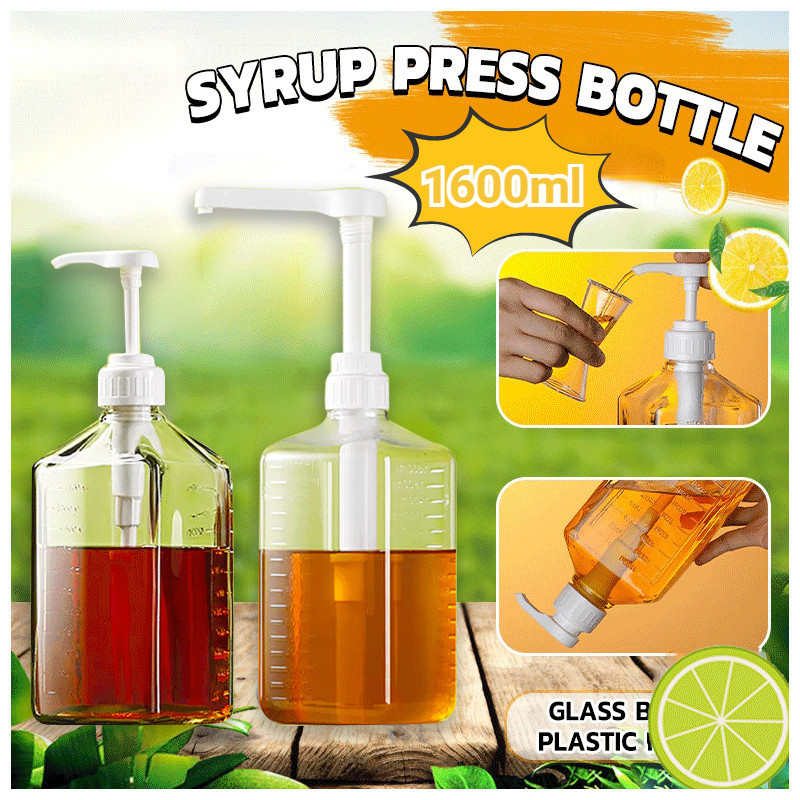 1600ML Fructose Sugar Press Bottle Syrup Bottle Nozzle Pressure Oil ...
