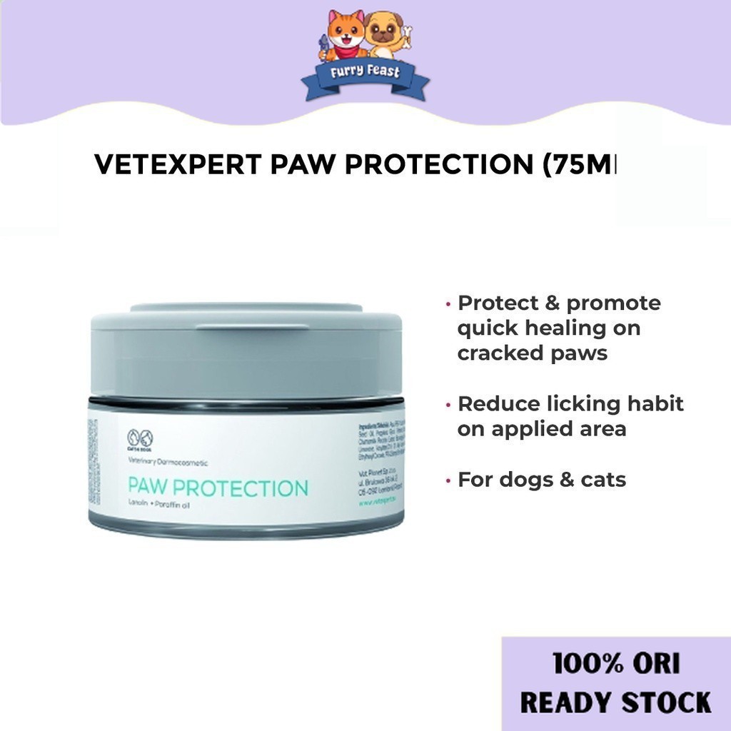 VetExpert Paw Protection for Dog & Cat 75ml | Protective Paw Ointment ...