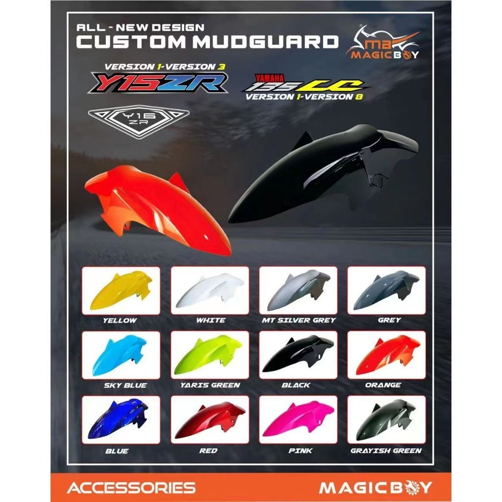 Magic Boy Magat Siap Potong PNP Y15 Y16 LC135, Mudguard Custom Front ...
