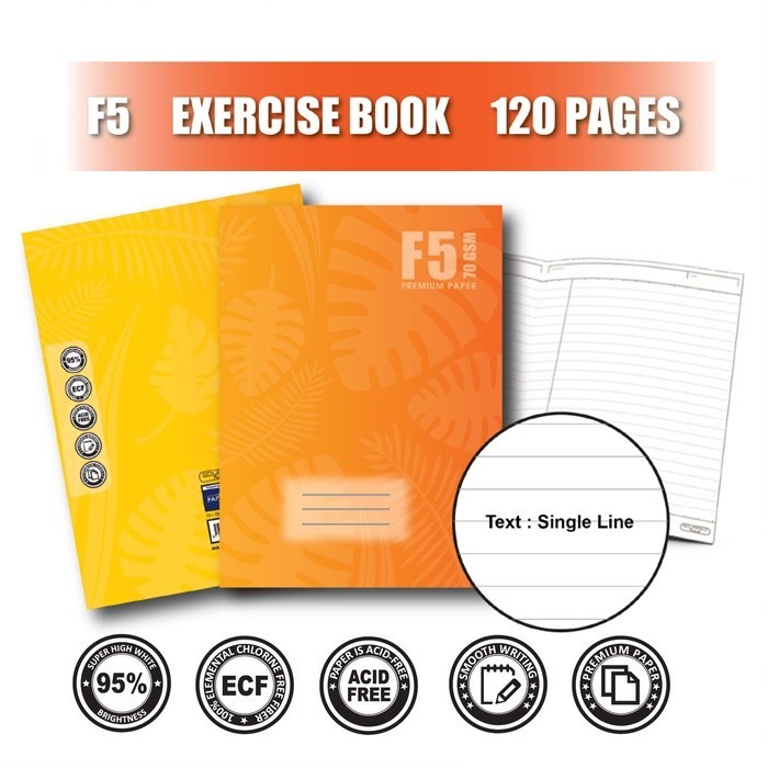 EDU Paper Softcover Notebook F5 Exercise Book Buku Nota Tulis 70gsm ...