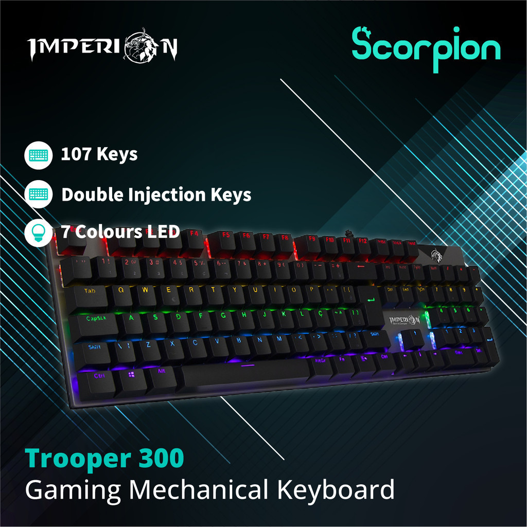 Imperion Trooper 300 Gaming Mechanical Backlighting Keyboard | Shopee ...