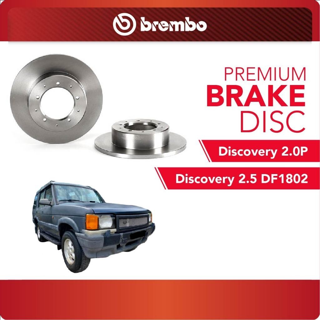 BREMBO Rear Brake Disc (2pcs) For Land Rover Brake Discovery 2.0P'94 ...