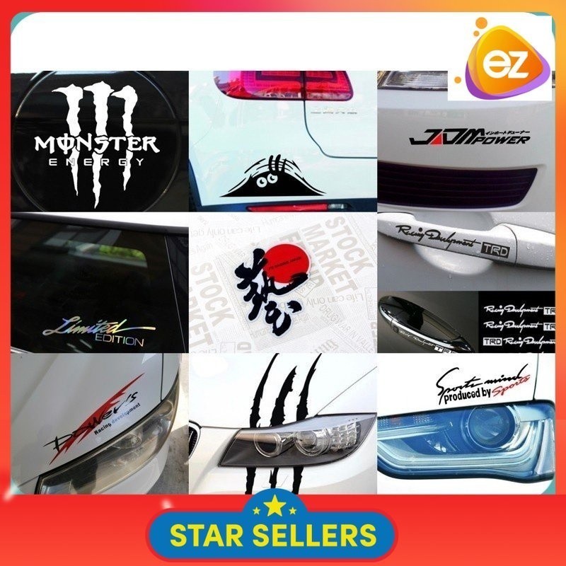 stiker kereta car sticker kereta stiker bonet bumper door handle cermin ...