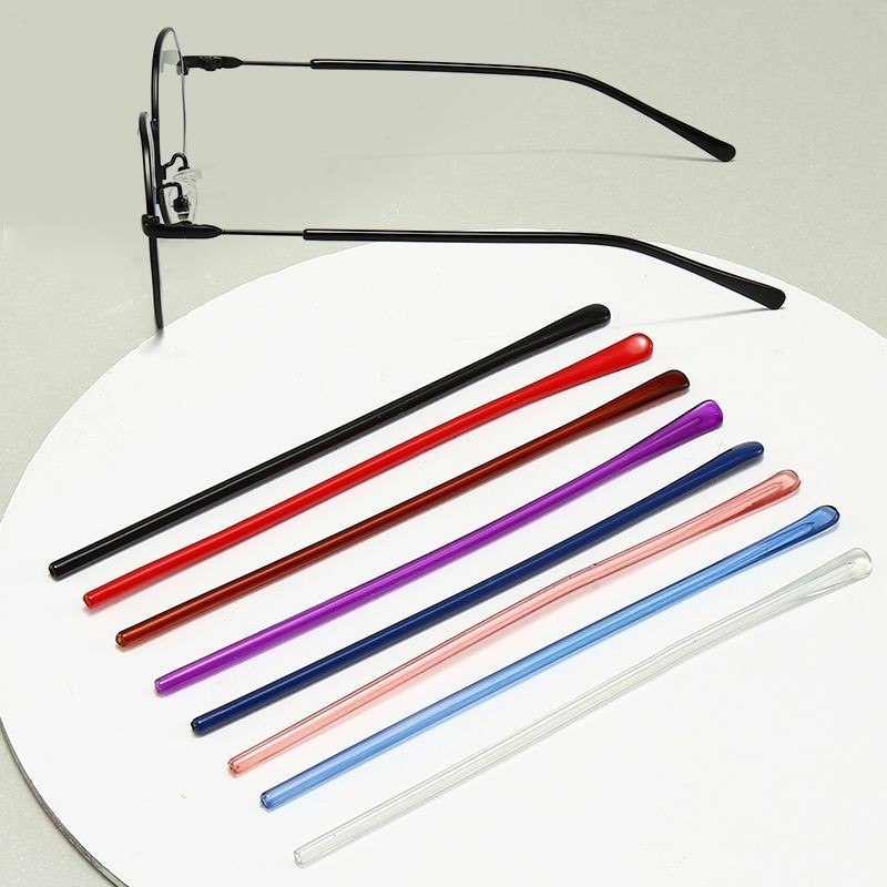 Metal allergy resistant glasses leg covers with round holes, small ...