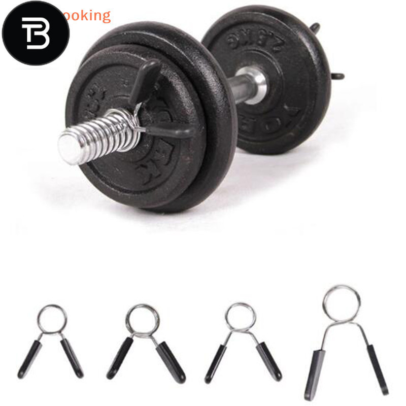 TB] Barbell Clamp Spring Collar Clips Gym Weight Dumbbell Lock Kit ...