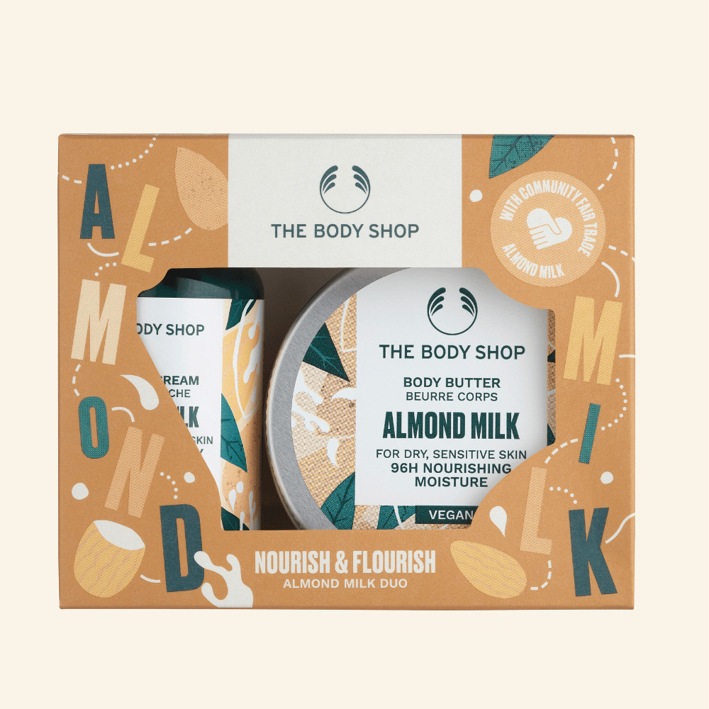 The Body Shop Nourish & Flourish Almond Milk Duo | Shopee Malaysia