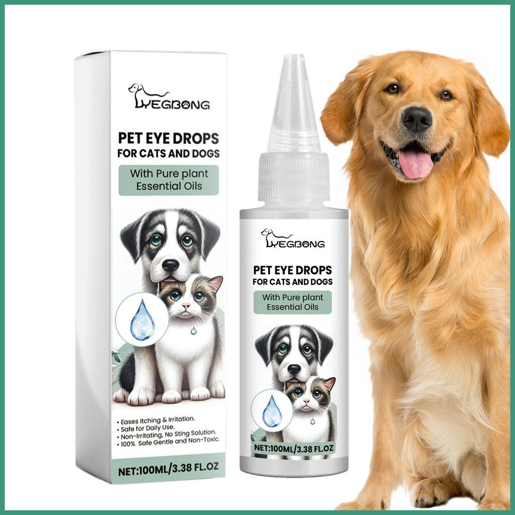 100ml Pet Eye Drops Itching Reliever Natural Mild Cleaning Eye Drops ...