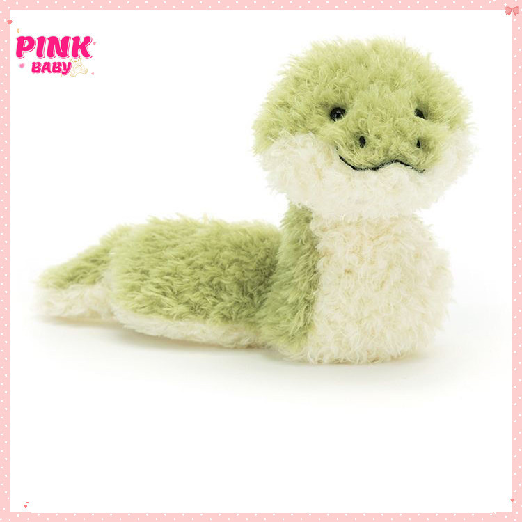 Curly Little Snake Stuffed Plush Doll Kawaii Green Snake Plush Toy ...