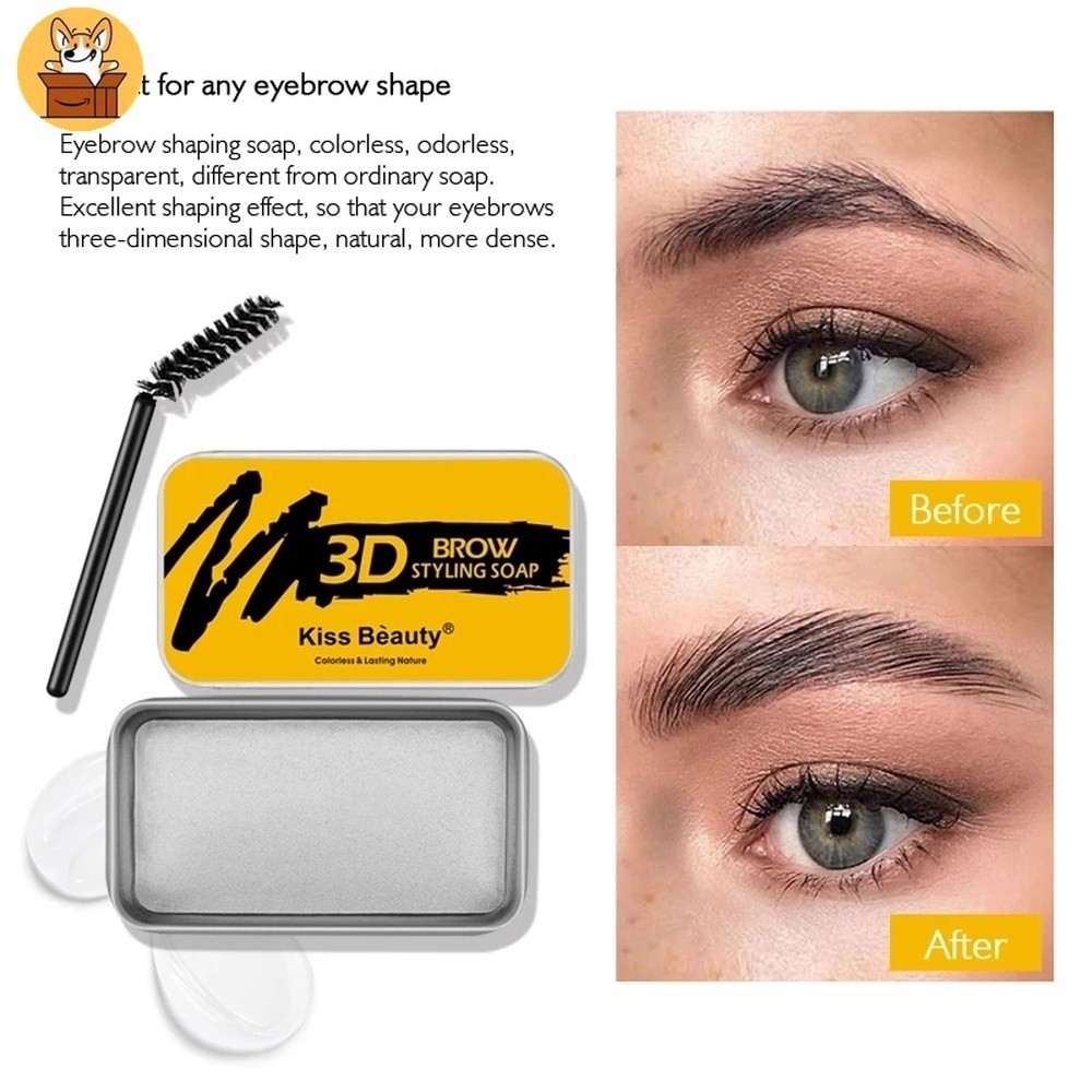 【Am-az】Eyebrow Soap Wax Fluffy Eyebrows Gel Eyebrow Styling Makeup Soap ...