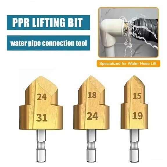 ZKT PPR Lifting Drill Bit Step Socket Water PVC Pipe Expander Connector ...