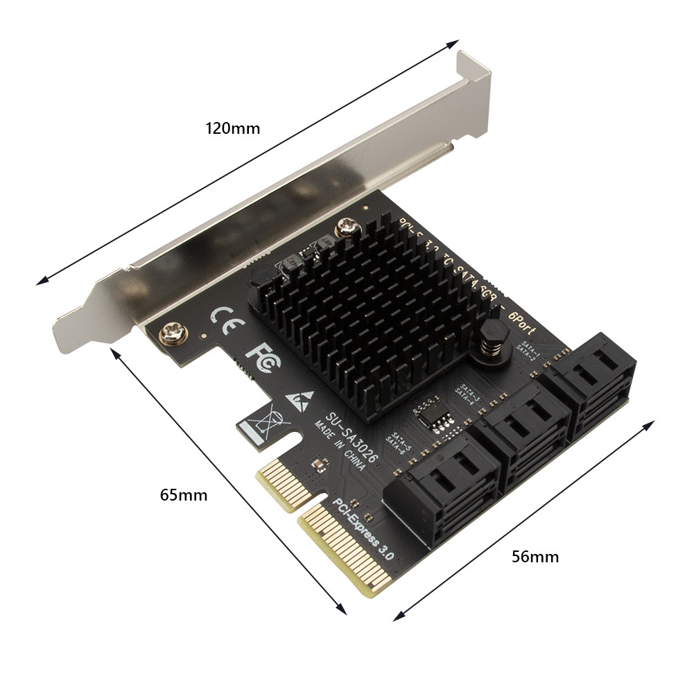 [Oliflica.my] PCIe SATA Adapter 6 Port SATA III to PCI Express 3.0 X4 ...
