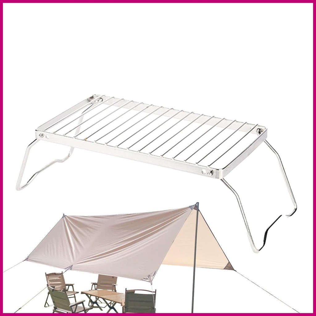 Fire Grate for Camping Portable Folding Stainless Steel Over Fire Camp ...