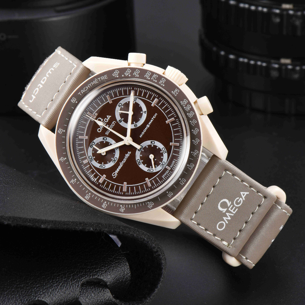 Omega Quartz Movement Chronograph Waterproof Fabric Strap Men's ...