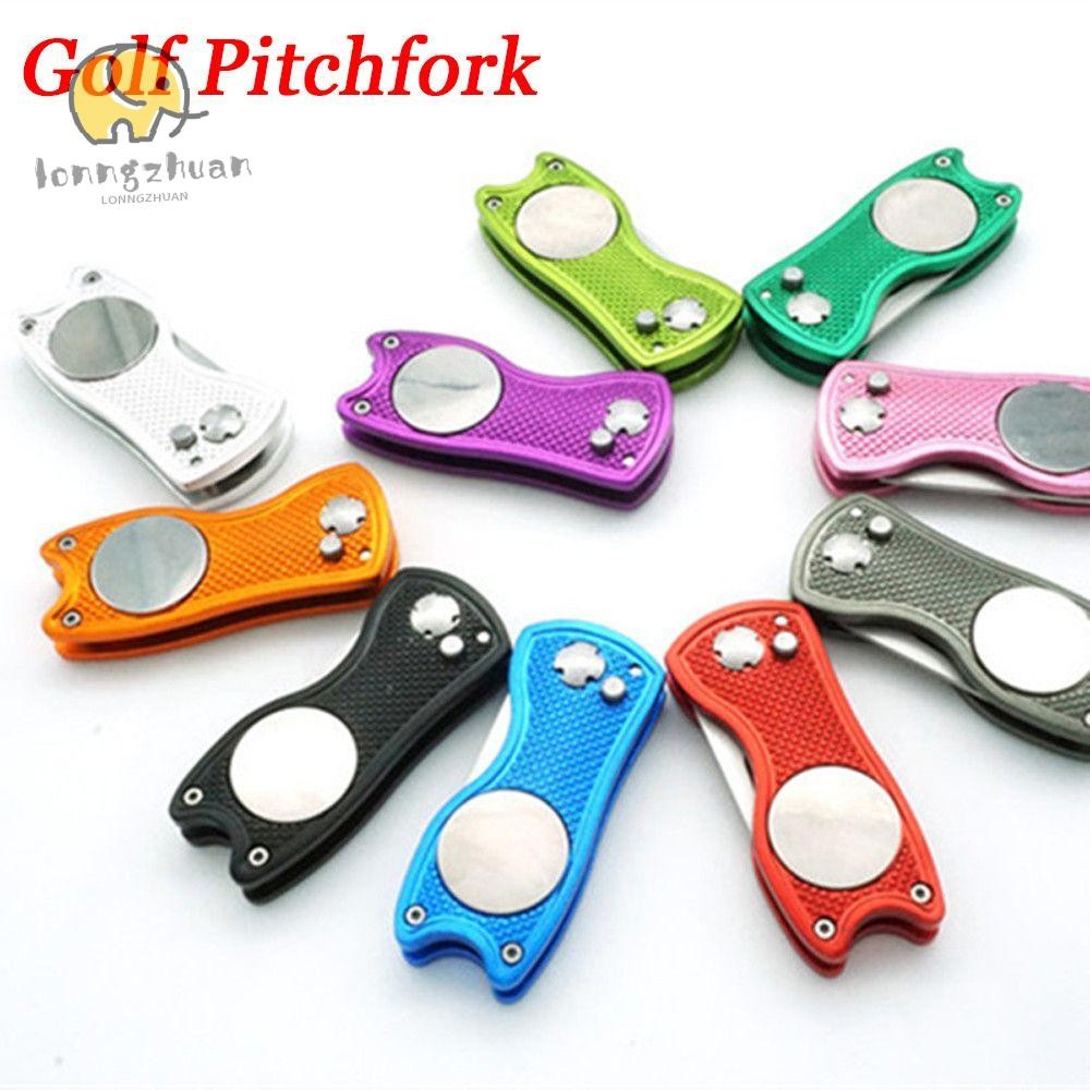 LONNGUVO 7Colors Golf Pitchfork Training Switchblade Solid Pitch Groove ...