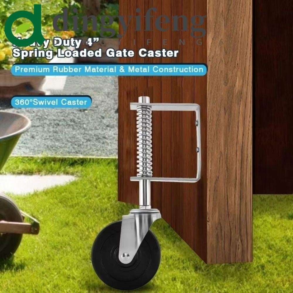 DINGYIFENG Door Gate Wheel, 4 Inch Heavy-duty Spring Loaded Caster ...