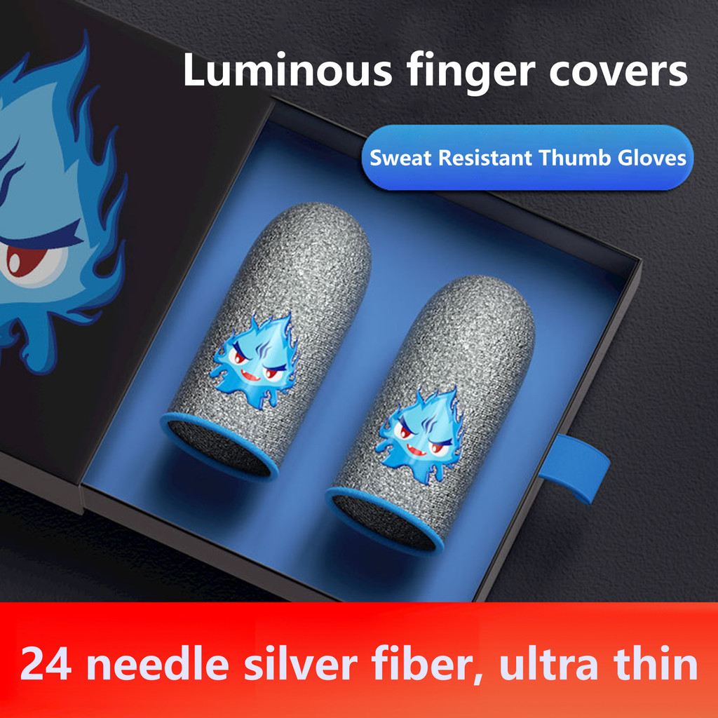 SHB 1 Pair Gaming Thumb Gloves Luminous Breathable Ultra-thin Game ...