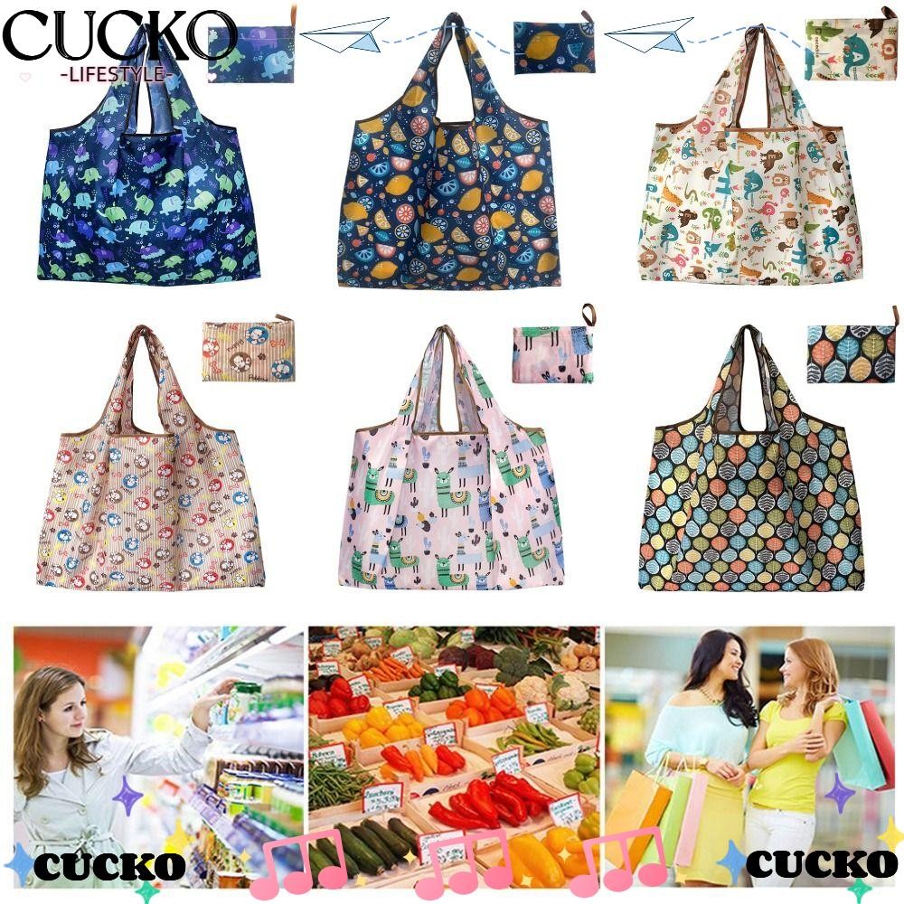 CUCKO Recycle Bag, Large Capacity Heavy Duty Shopping Bag, Foldable Eco ...